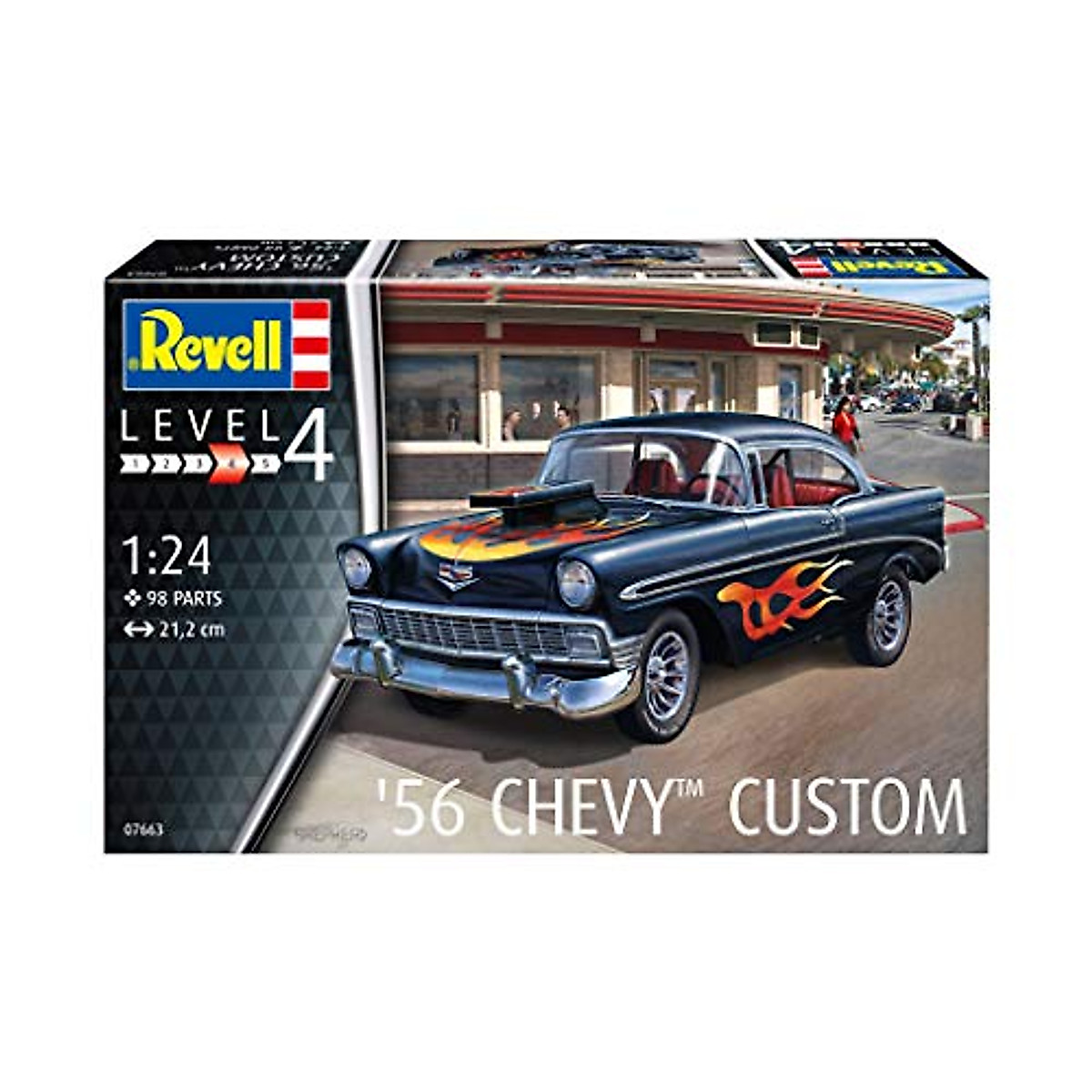 Revell 07663 1:24 '56 Chevy Custom Plastic Model Kit 1/24