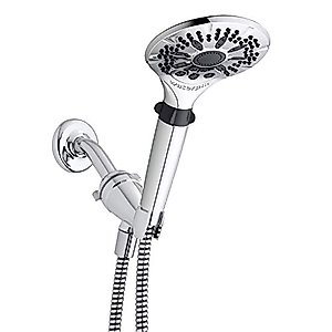 Waterpik Hand Held Shower Head Easy Select With 5-Foot Shower Hose, DIY Easy Installation, 5 Spray Modes, Chrome, LAR-563EE