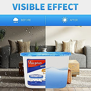 ✅ 𝗩𝗮𝗰𝗽𝗹𝘂𝘀 Moisture Absorber Boxes (6 Pack), 10.5 Oz, Vacplus Unscented Moisture Absorber, Humidity Absorber Attracts Extra Moisture from Your Bathroom, Closet, Kitchen & Study, Dehumidifier for Closet (Fragrance Free)