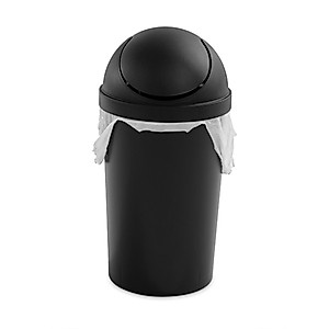 Sterilite 10839006 3 Gallon/11.4 Liter Round SwingTop Wastebasket, Black, 6-Pack