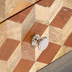 SLGSDMJ Dresser TV Cabinet, Bedroom, Living Room Storage Drawer Unit, Media Entertainment Center Console Table, Entertainment Cabinet, TV Cabinet Grey 47.2"x11.8"x15.8" Solid Mango Wood