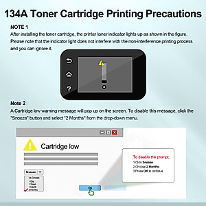 greencycle Compatible Toner Replacement for Hp 134A Black Toner Cartridge[Use Requires Manual Installation of OEM CHIP] Use for Laserjet M209dw MFP M234dw M234sdw M234sdn Printer(NO CHIP.2Pk)