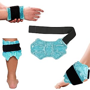 Ankle/Sport Foot Ice Therapy Wrap,Hot Cold Ice Gel Pack with Adjustable Brace for Sprained Ankles, Plantar Fasciitis, Achilles,tendonitis, and Swelling Feet,Microwaveable, Freezable and Reusable