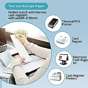MFLABEL 10 Rolls Thermal Receipt Paper Rolls 3-1/8 x 230ft