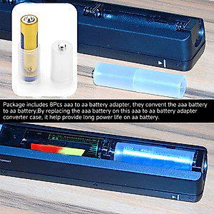 OLIREXD Transparent AAA to AA Battery Adapter Switcher, Battery Converter Cover Holder, Cell Phone Battery Case Adapter Box (8 of Pack)