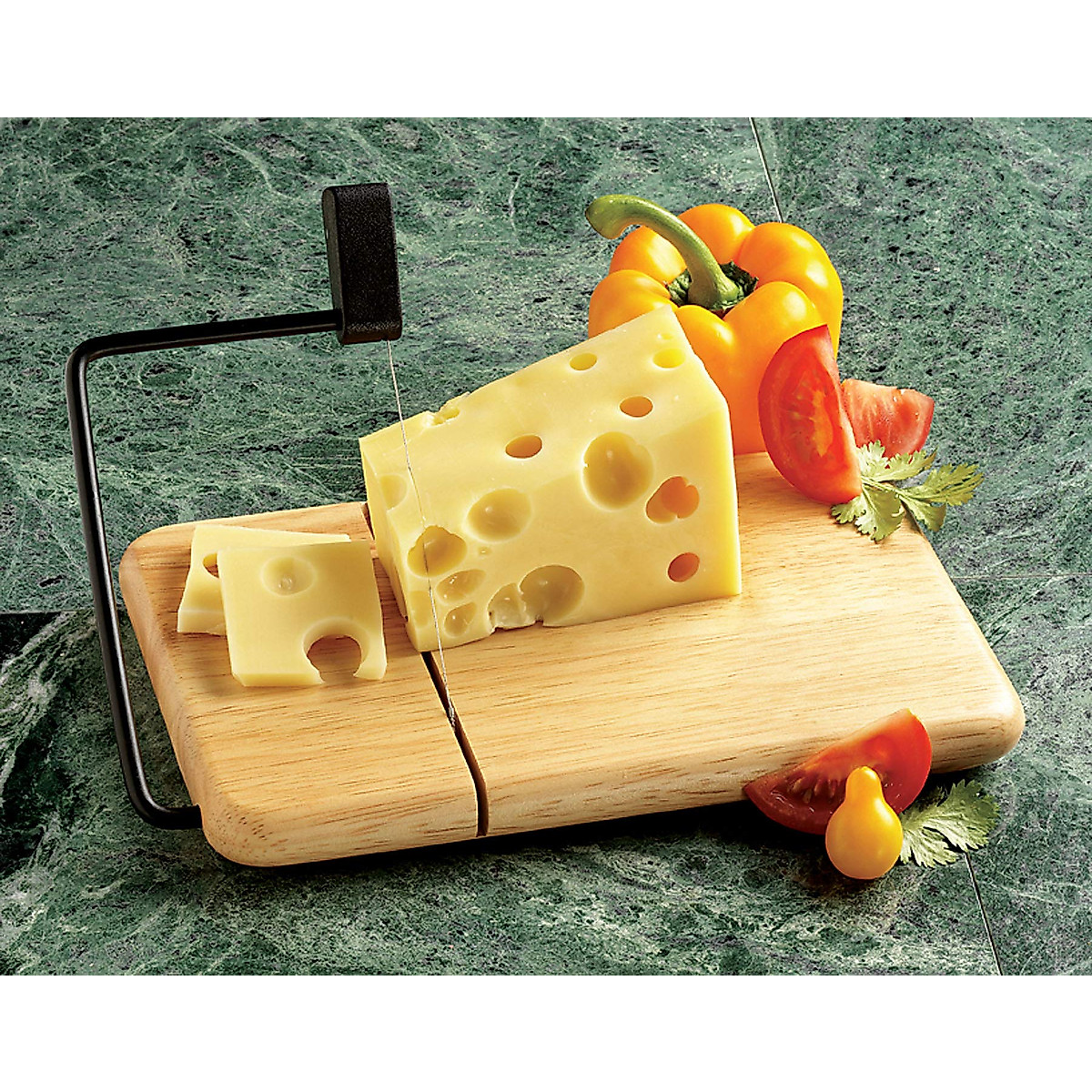 Prodyne Thick Beechwood Cheese Slicer, 9 ½" x 6" x ⅞"