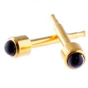 Studex Sterilized Piercing Earrings Ear Studstainless Black Onyx12 Pair Individually Pkreg.