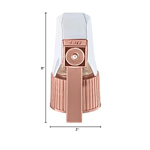 DOMPEL Trigger Sprayers valves, color salmon, thread 28/410, made with stainless steel springs and glass balls, with spray and stream Model 101D. (Spray heads only, bottles not included) (2)