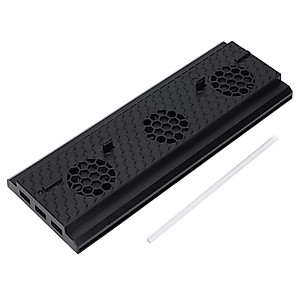 Vertical Cooling Stand for XboxOne X,3 USB Ports Cooling Stand Vertical Game Console Cooling Station with Light Bar for One X,Support Chargeing Controllers,Keyboards,Mobile Phones
