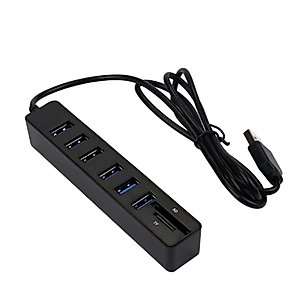 WskLinft USB Adapter Station Converter with Long Cable All in One USB Port Expander for Office