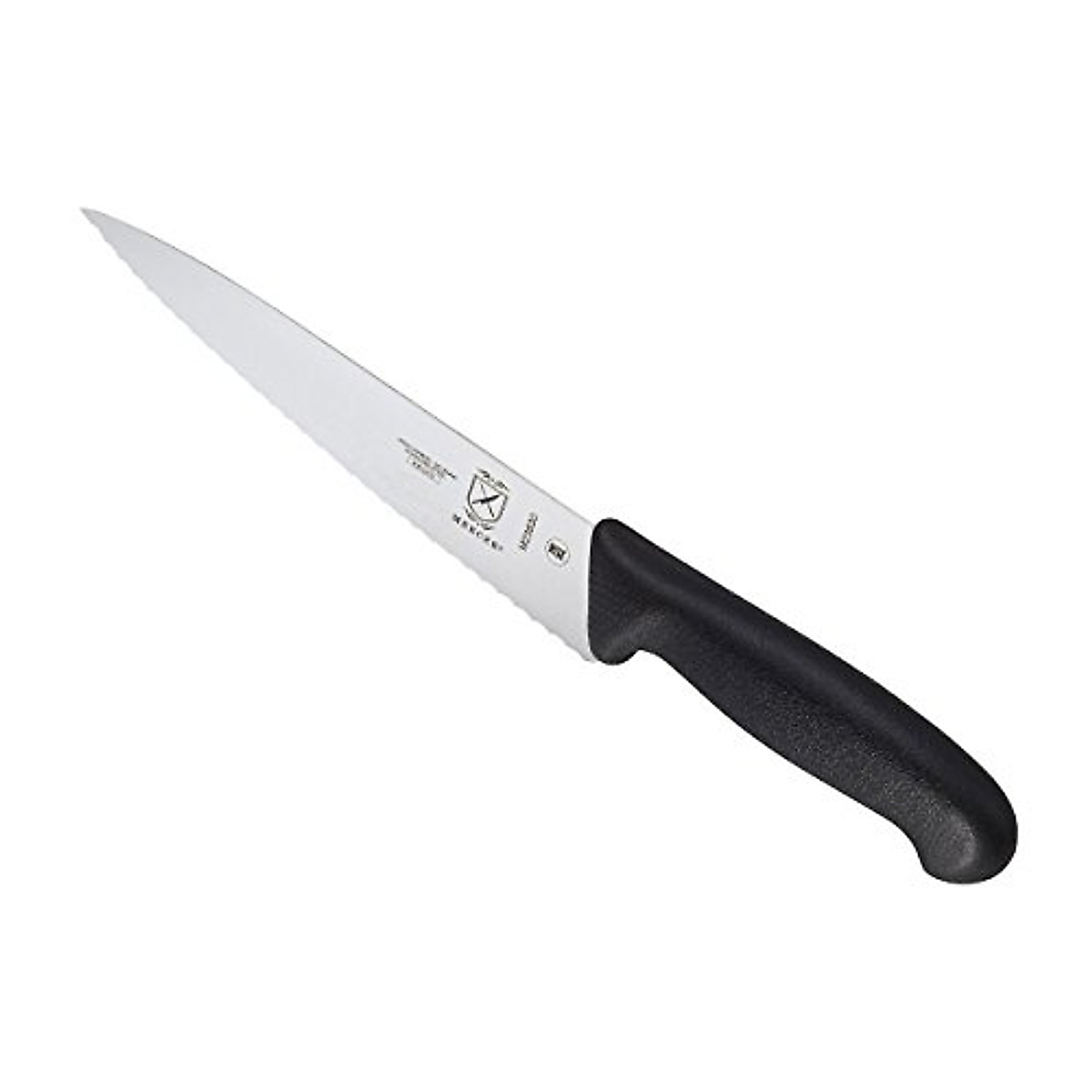 Mercer Culinary M23830 Millennia Black Handle, 7.5-Inch Wavy Edge, Chef's Knife