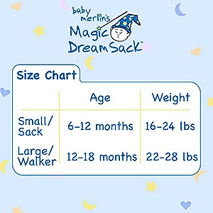 Baby Merlin's Magic Dream Sack - Microfleece Baby Wearable Blanket - Baby Merlin Sleep Sack - Cream - Baby Sleep Sack 6-12 Months