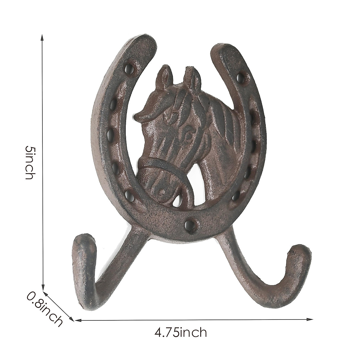 Remenna Cast Iron Decorative Wall Hooks Coats Aprons Hats Towels Hooks Beach Ocean Theme Chic Metal Hooks for Coats, Aprons, Hats, Towels, Pot Holders, More… (Ocean Theme (Set of 3))