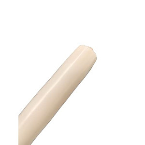 D'light Online 10" Elegant Cream Ivory Taper Premium Quality Candles, Hand-Dipped, Dripless, Smokeless and Unwrapped Bulk Pack for Events - Set of 12 (10 Inch, Ivory)