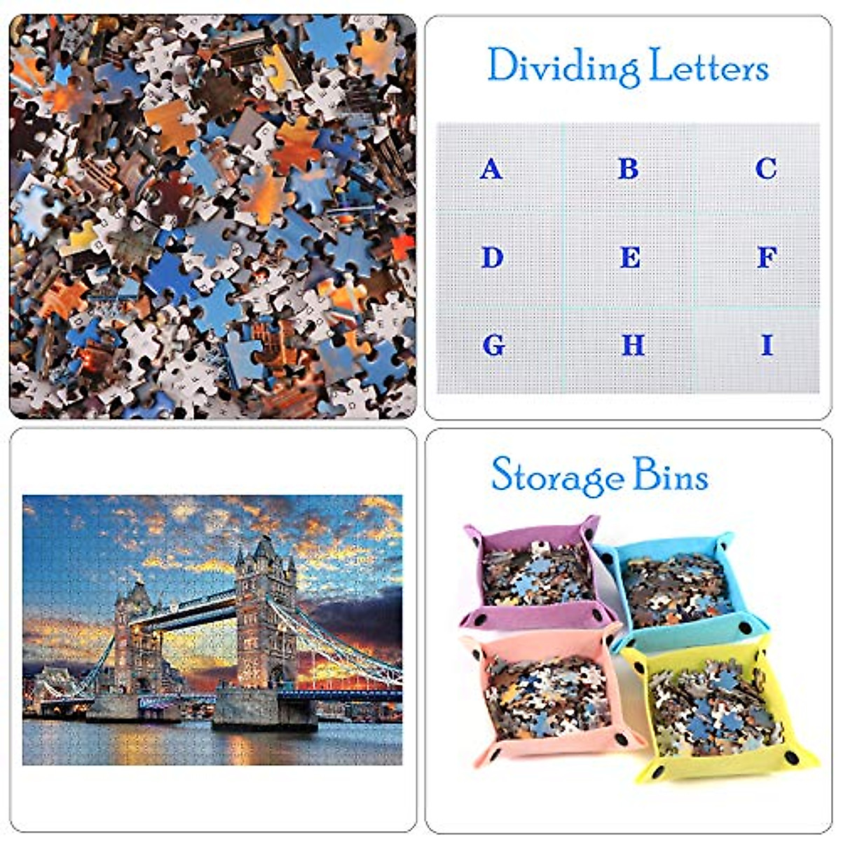 ELITELIVING-S 1000 Piece Puzzle for Adult Jigsaw Puzzles for Adults/Teens/Kids (1000 Piece London Tower Bridge Puzzles)