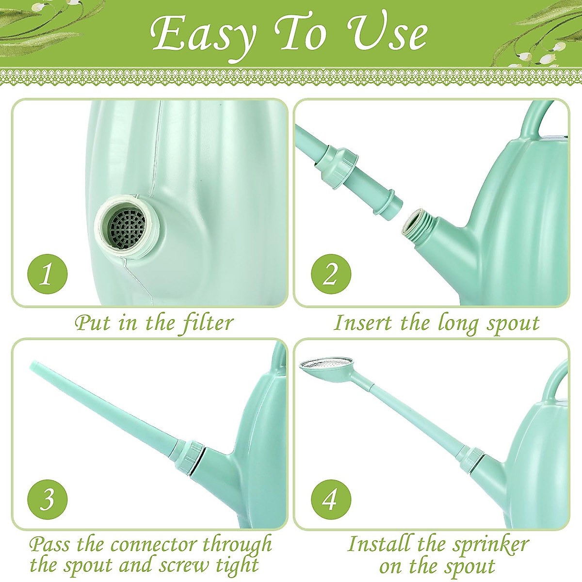 2.5 Gallon Watering Can for Outdoor Plants Bottle for Watering Indoor Outdoor Plants,Modern Plant Watering Can Large Long Spout with Sprinkler Head