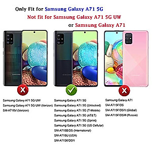 Samsung A71 5G Case,Galaxy A71 5G Case,PUSHIMEI Military Grade Heavy Duty Protection Phone Case Cover with HD Screen Protector Magnetic Ring Kickstand for Samsung Galaxy A71 5G (Black Military Case)