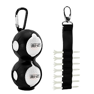 Golf-EZ Golf Essentials Kit | Golf Towel | Cleaning Brush | TRI-LINE Golf Ball Alignment Kit | Divot Repair Tool | Golf Ball & Tee Holder