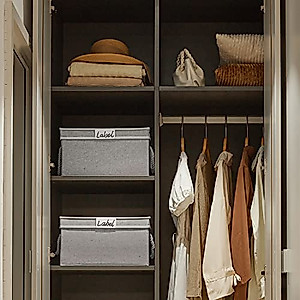 LoforHoney Home Bundle- Storage Bins with Lids, Large, Light Gray & Beige and Gray, 2-Pack