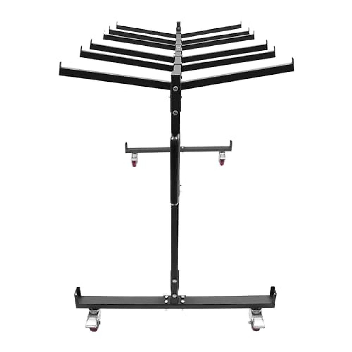 Heavy-Duty Folding Table Cart - Adjustable Support Bar, Large Capacity, Easy Mobility with Brakes - Sturdy Q235 Steel Construction, Fits 42 Folding Tables