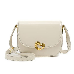 Scarleton Crossbody Bags for Women, Minimalist Purses for Women, Glossy Shoulder Bag Purse, Satchel Bags for Women, H210902 - White