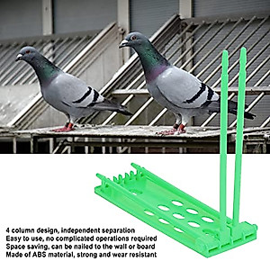 Pigeons Bands Rack Frame, Pigeons Leg Rings Holder 3Pcs Save Space 4 Column for Pigeons Farm Green
