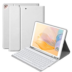 BQSS Keyboard Case for ipad 10.2" 9th/8th/7th Gen,Wireless Magnetic Detachable Keyboard for iPad 9th/8th/7th, for iPad Air 3rd Gen Stand Tablet Cover Case with Built-in Pencil Holder(Grey)