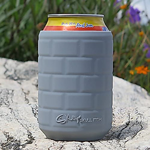Soft Silicone Sleeves Insulators for Standard Soda/Beverage/Beer Can, 12OZ Standard Can Cold Insulating Covers, Soda Sleeves Coolers Holder, Non-slip Beverage Can Coolier Sleeves (Gray)