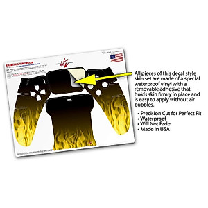 WraptorSkinz Skin Wrap compatible with Sony PS5 DualSense Controller Fire Yellow (CONTROLLER NOT INCLUDED)