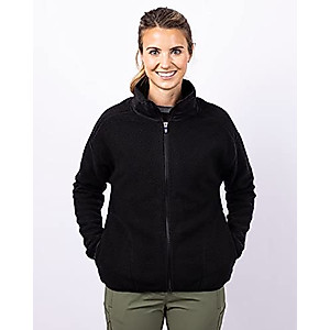Cutter & Buck Cascade Eco Womens Sherpa Fleece Jacket, Navy Blue, X-Large