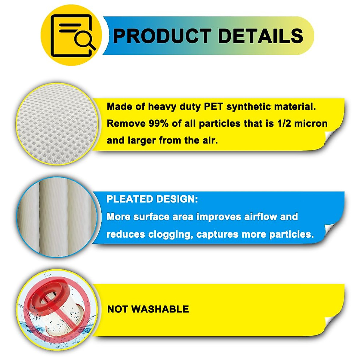 SpaceTent 3 Pack 49-90-1900 Hepa Filters for Milwaukee M18 Wet Dry Vacs (0880-20, 0970-20) and M12 Wet Dry Vacs (0960-20, 0960-21)