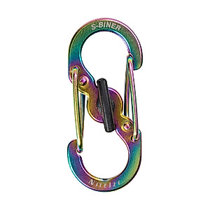 Nite Ize S-Biner MicroLock - Mini Carabiner Clips for Keychain Organizers & Travel Accessories - Mini S-Biners - Small Carabiners with Secure Lock - Stainless Steel, 5-Pack