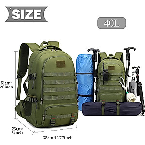 JANSBEN Hiking Camping Backpack 40L, Lightweight Rucksack Men Women Outdoor Sport Trekking Traveling Daypack