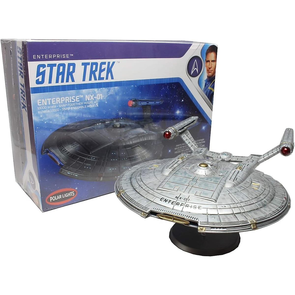Polar Lights Star Trek NX-01 Enterprise (Snap) 2T 1:1000 Scale Model Kit