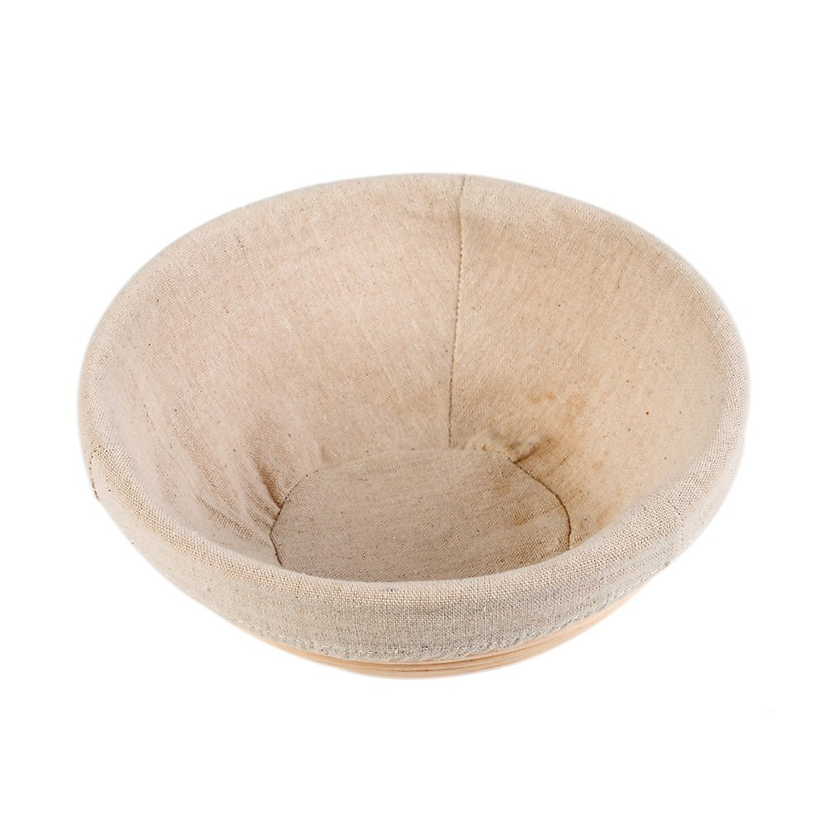 9 Inch Round Banneton Bread Proofing Basket with Bakers Couche Proofing Flax Cloth 2 Pcs Set