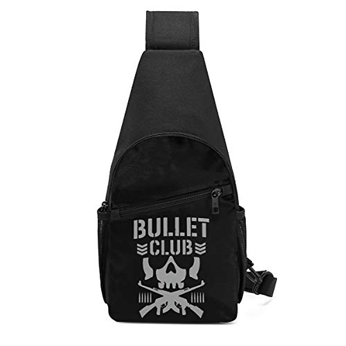 Sling Backpack,Travel Hiking Daypack Pattern Rope Crossbody Shoulder Bag New Bullet Club Printed