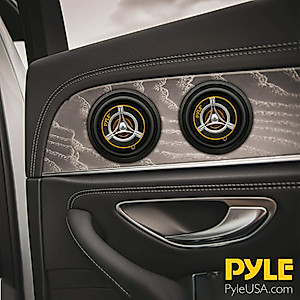 Pyle Car Two Way Speaker System - Pro 3.5 Inch 120 Watt 4 Ohm Mid Tweeter Component Audio Sound Speakers For Car Stereo w/ 20 Oz Magnet Structure, 1.65” Mount Depth Fits Standard OEM - Pyle PLG3.2