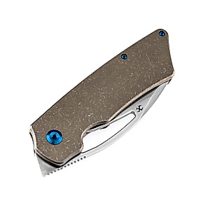 KANSEPT Goblin XL Pocket Folding Knives for Men EDC Camping Folding Knife 3.5''CPM-S35VN Blade Folding Knife withBronzed Anodized Titanium Handle Everyday Carry K1016A3