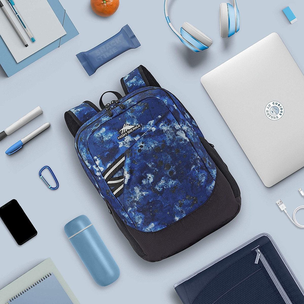 High Sierra 17" Outburst Backpack Bookbag with Dedicated Laptop Sleeve, Space