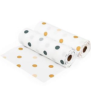 Decorative Cute Polka Dots Non-Adhesive Shelf Liner for Refrigerator Drawer Kitchen Cabinets Pantry Cupboard Closet, 11.8X196 Inches