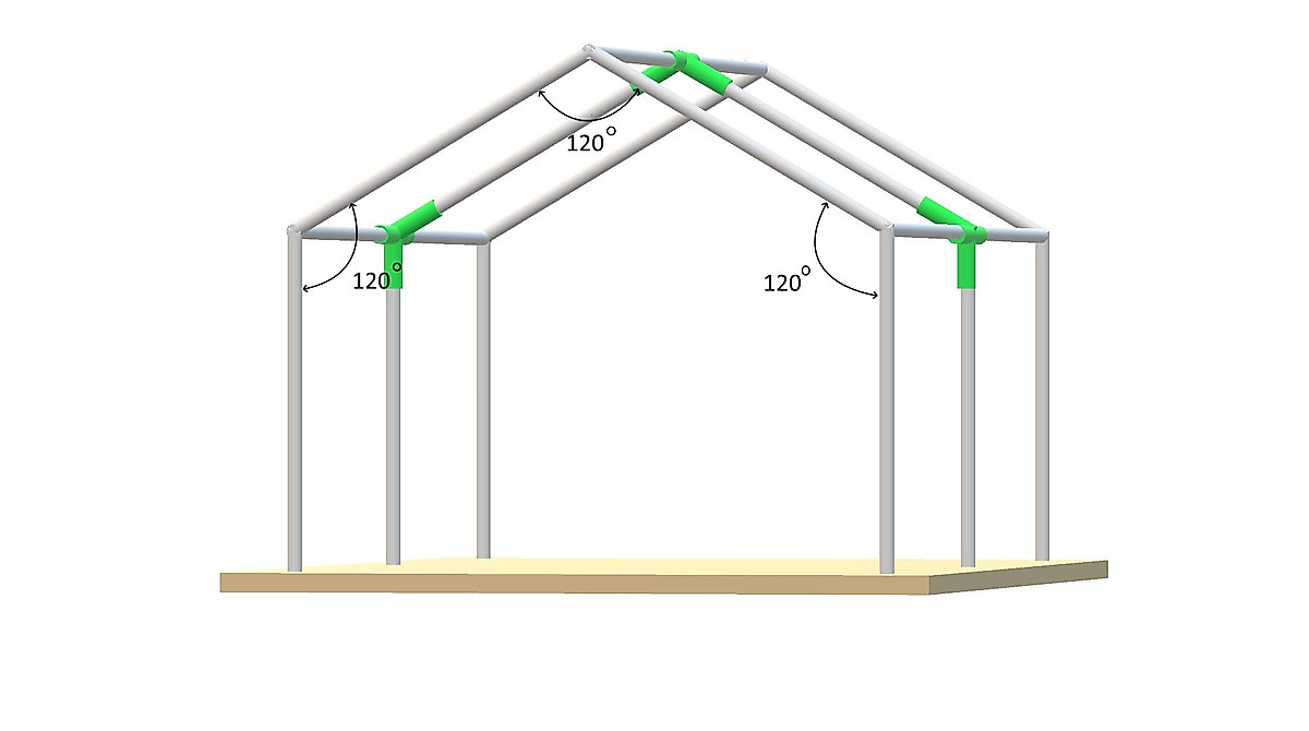 1-3/8" 4-Way Canopy Fittings Kit - Durable Steel Connectors