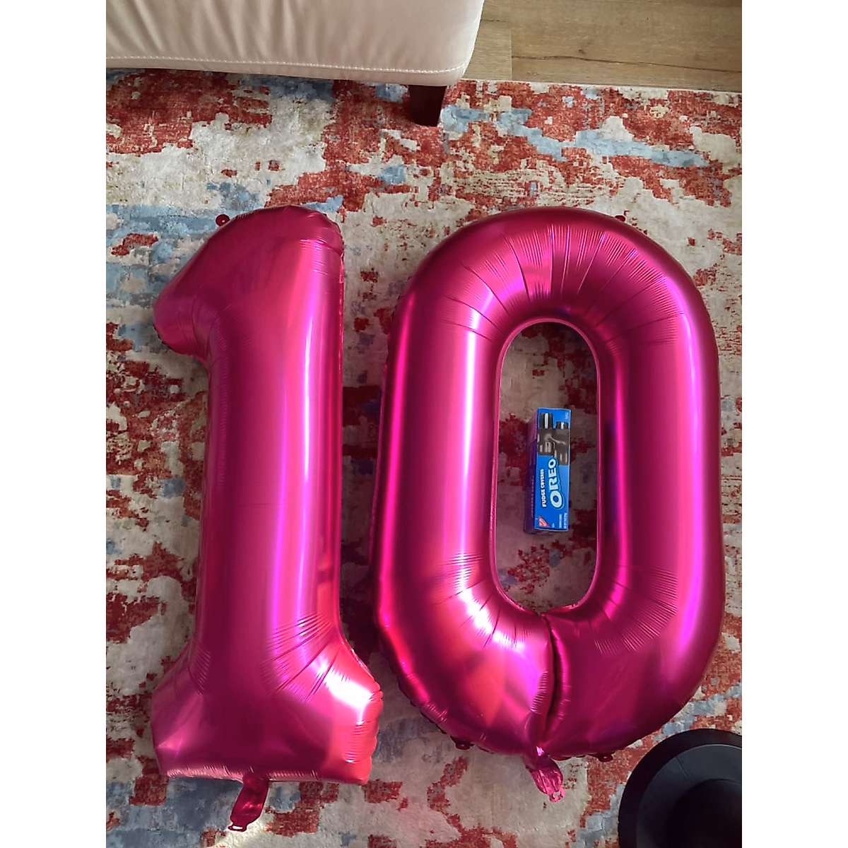 1 Balloon Number 40 Inch Hot Pink Party Decorations, One Balloon 1st Birthday, Huge Giant Balloons Foil Mylar Number Balloons For Wedding, Bridal Shower