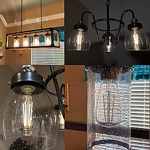 12V Edison Bulb 60 watt Equivalent E26 Medium Base 12V LED Light Bulb, AC/DC 12V-36V 6W Warm White 2700K Vintage Low Voltage Bulb for RV, 2 Pack