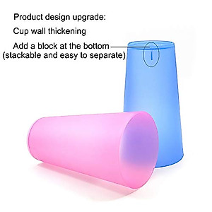 KX-WARE 32-ounce Plastic Tumblers/Large Drinking Glasses/Party Cups/Iced Tea Glasses Set of 12,6 Assorted Colors| Unbreakable, Dishwasher Safe, BPA Free