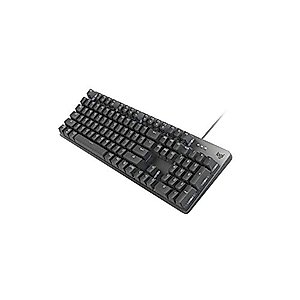 Logitech K845 Mechanical Illuminated Keyboard,Mechanical Switches, Strong Adjustable Tilt Legs, Full Size, Aluminum Top Case, 104 Keys, USB Corded, Windows (TTC Blue Switches)