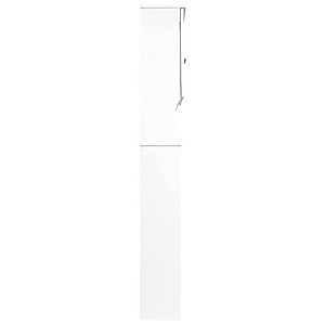 Two-Door Toilet lid Cabinet with Adjustable Shelves (Color : White)