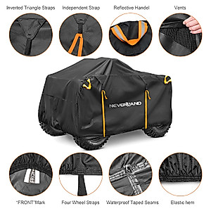Neverland Waterproof ATV Cover Windproof Trailerable ATV Cover 300D Oxford Heavy Duty Trailer 4 Wheeler Cover Compatible with All Weather Outdoor Indoor Protection Polaris Sportsman Can-Am Yamaha,XL