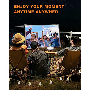 Mini Projector, TOPVISION 4000LUX Outdoor Movie Projector with Screen Mirroring,Full HD 1080P Supported LED Projector, Compatible with Fire Stick,HDMI,VGA,USB,TV,Box,Laptop,DVD