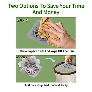 Disposable Drain Covers, Square Shower Drain Hair Catcher, Mesh Shower Stickers,for Shower, Bathroom, Laundry, Bathtub, Kitchen, Sink (30)