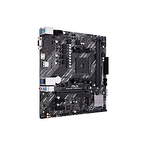 ASUS PRIME A520M-K AMD AM4 (3rd Gen Ryzen) Micro-ATX motherboard (ECC memory, M.2 support, 1Gb Ethernet, M.2, USB 3.2 Gen 1 Type-A,HDMI 2.1 4K@60Hz, D-Sub)